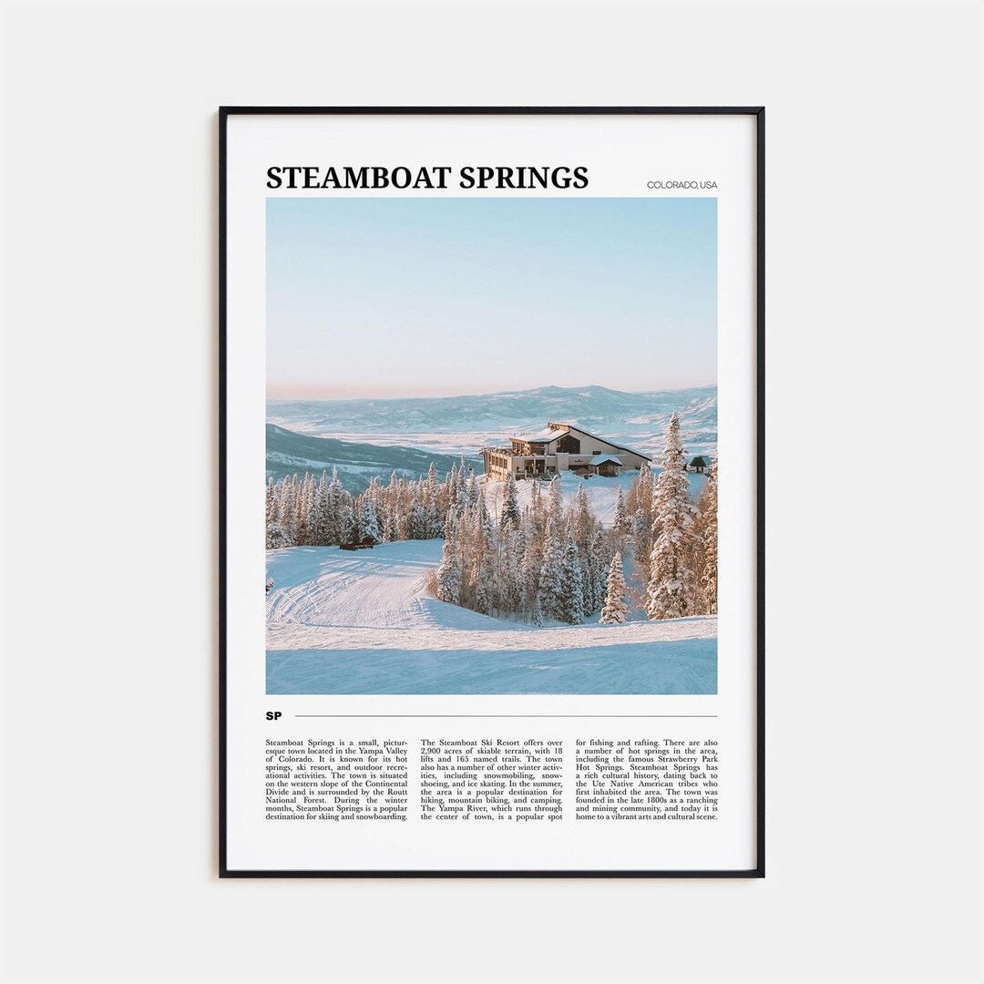 Steamboat Springs Travel Poster, Steamboat Springs Wall Art, Steamboat ...