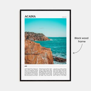 Acadia National Park Travel Poster, Acadia National Park Wall Art ...