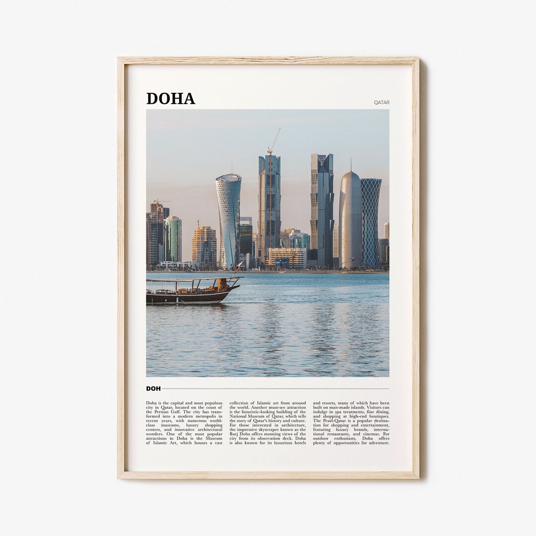 Doha Travel Poster Doha Wall Art Doha Poster Print Doha Photo Doha Decor Qatar Etsy