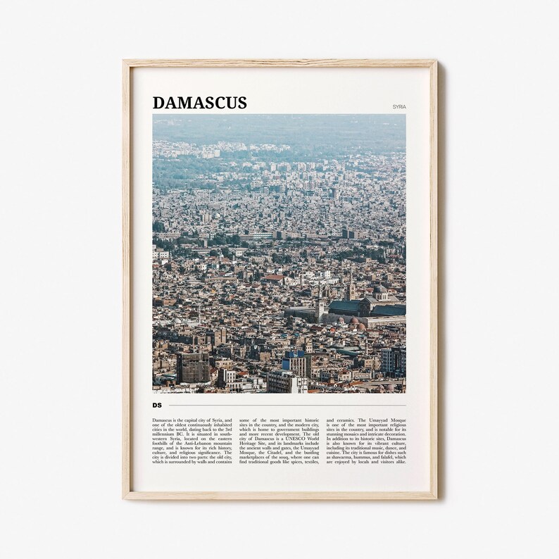 Damascus Travel Poster, Damascus Wall Art, Damascus Poster Print ...