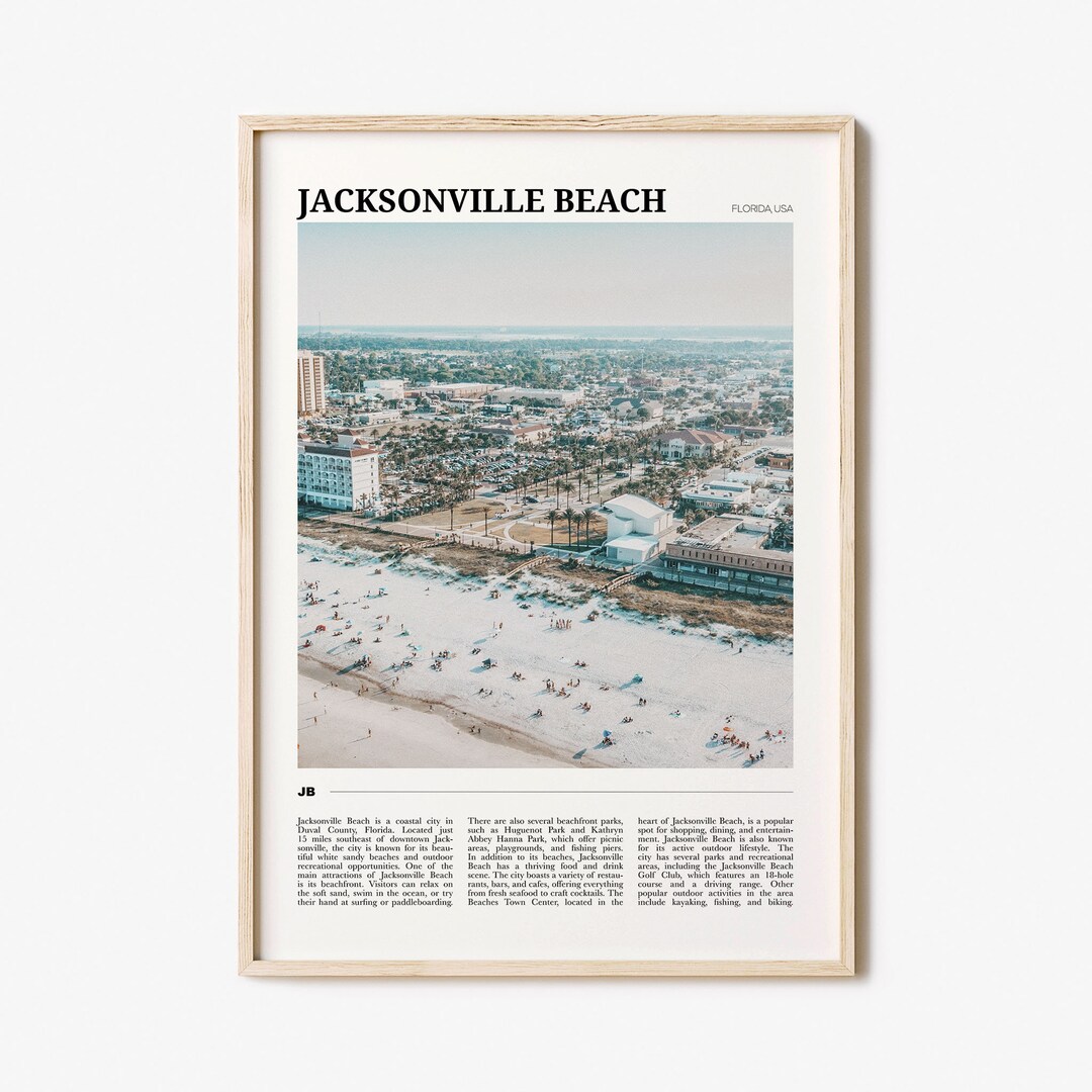 Jacksonville Beach Travel Poster, Jacksonville Beach Wall Art ...