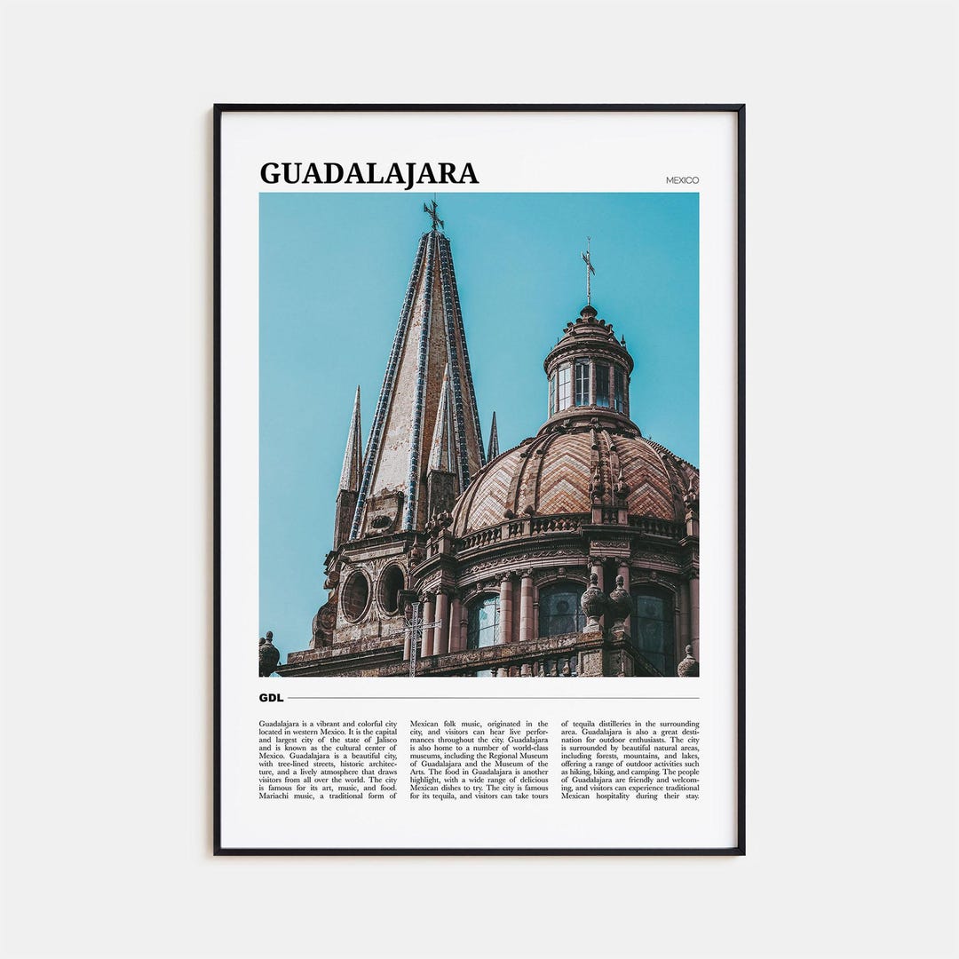 Guadalajara Travel Poster, Guadalajara Wall Art, Guadalajara Poster ...