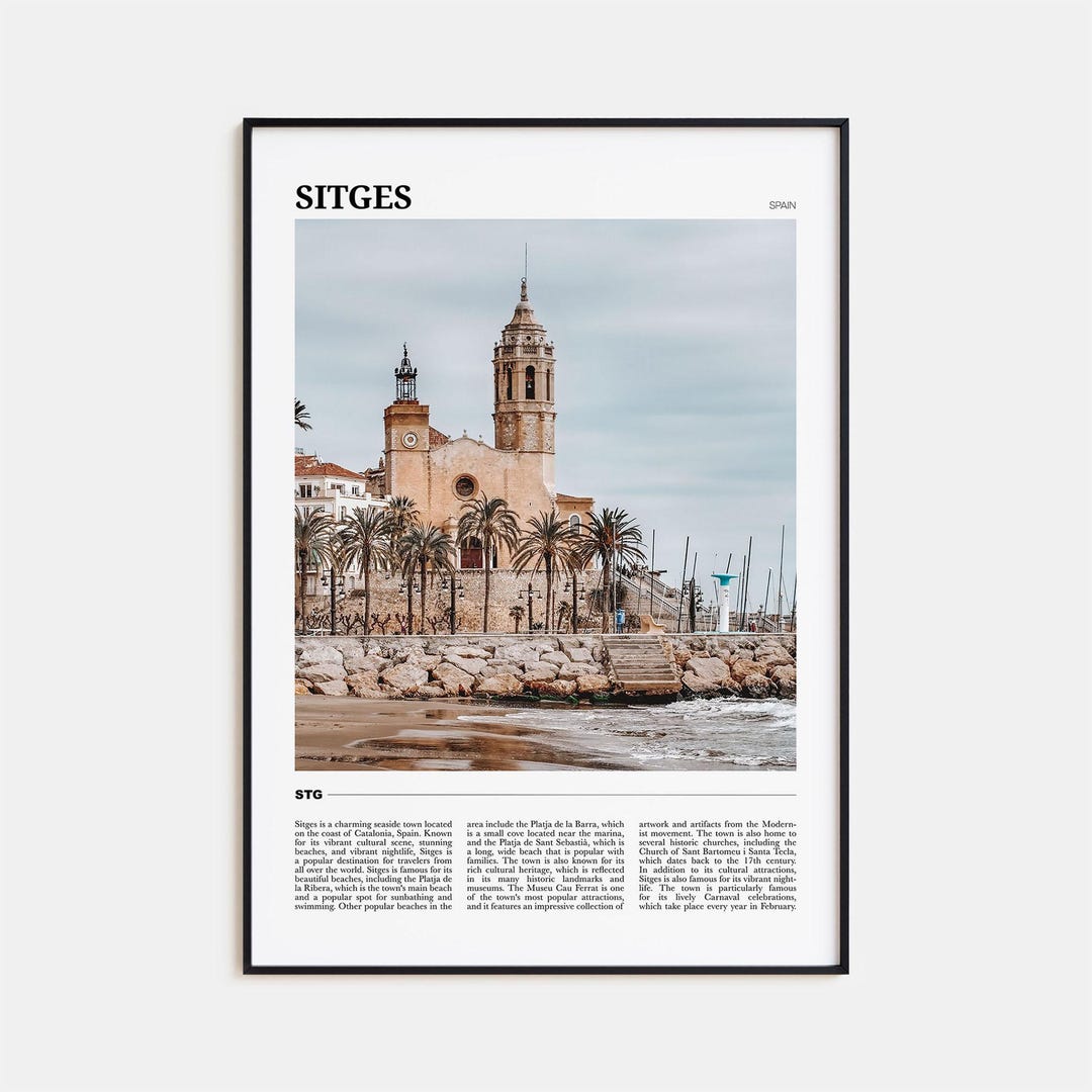 Sitges Travel Poster, Sitges Wall Art, Sitges Poster Print, Sitges ...