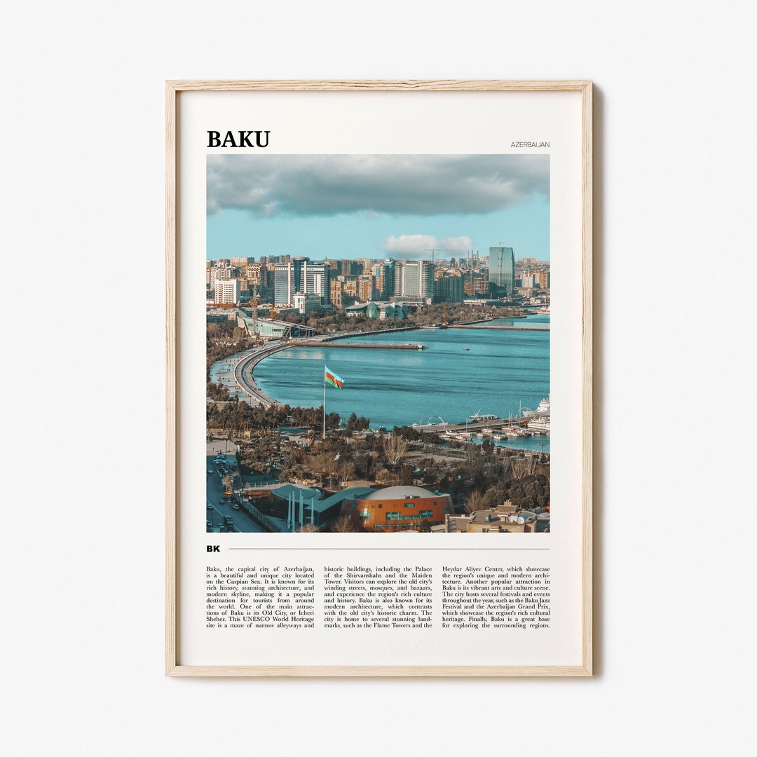 Baku Travel Poster, Baku Wall Art, Baku Poster Print, Baku Photo, Baku ...