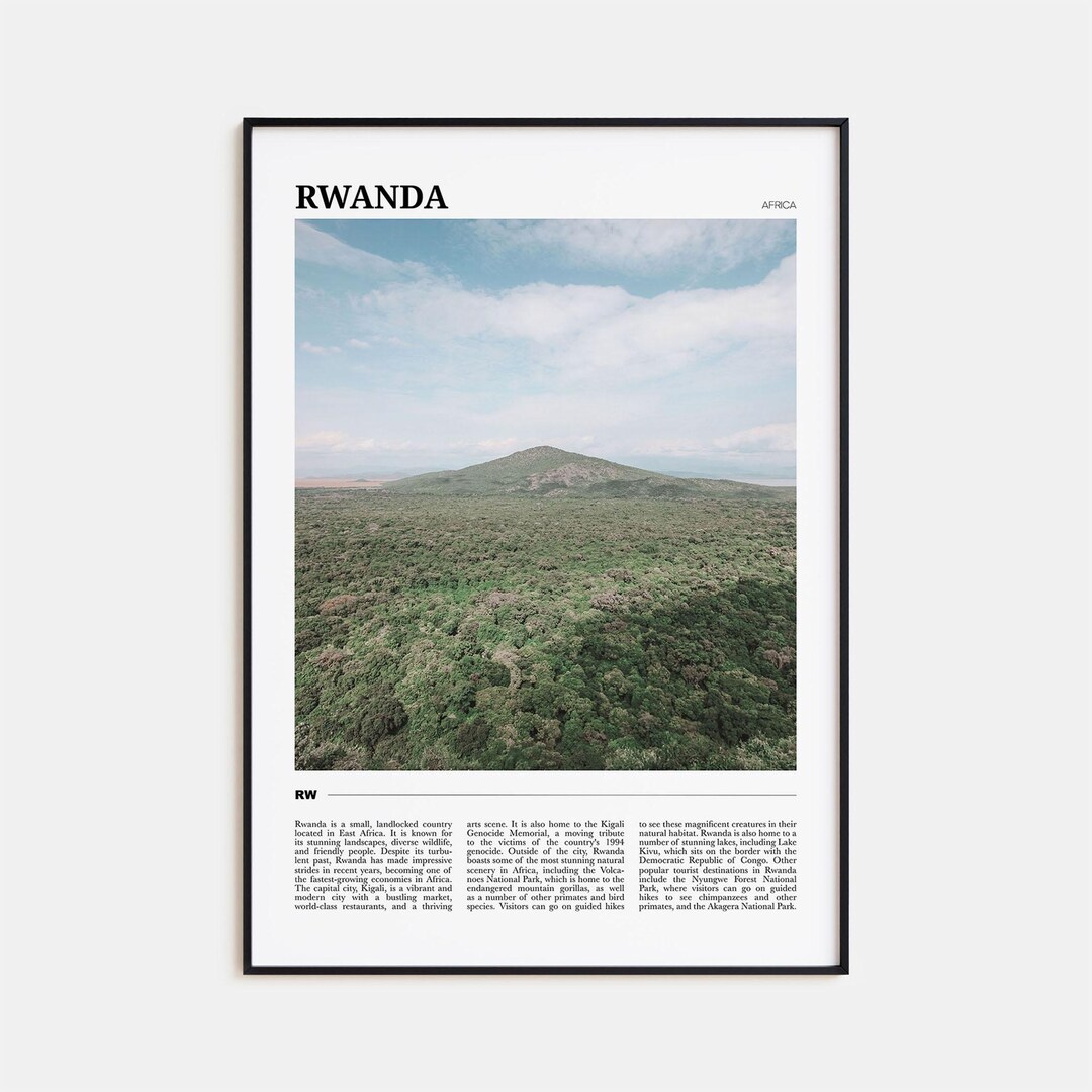 Rwanda Travel Poster, Rwanda Wall Art, Rwanda Poster Print, Rwanda ...