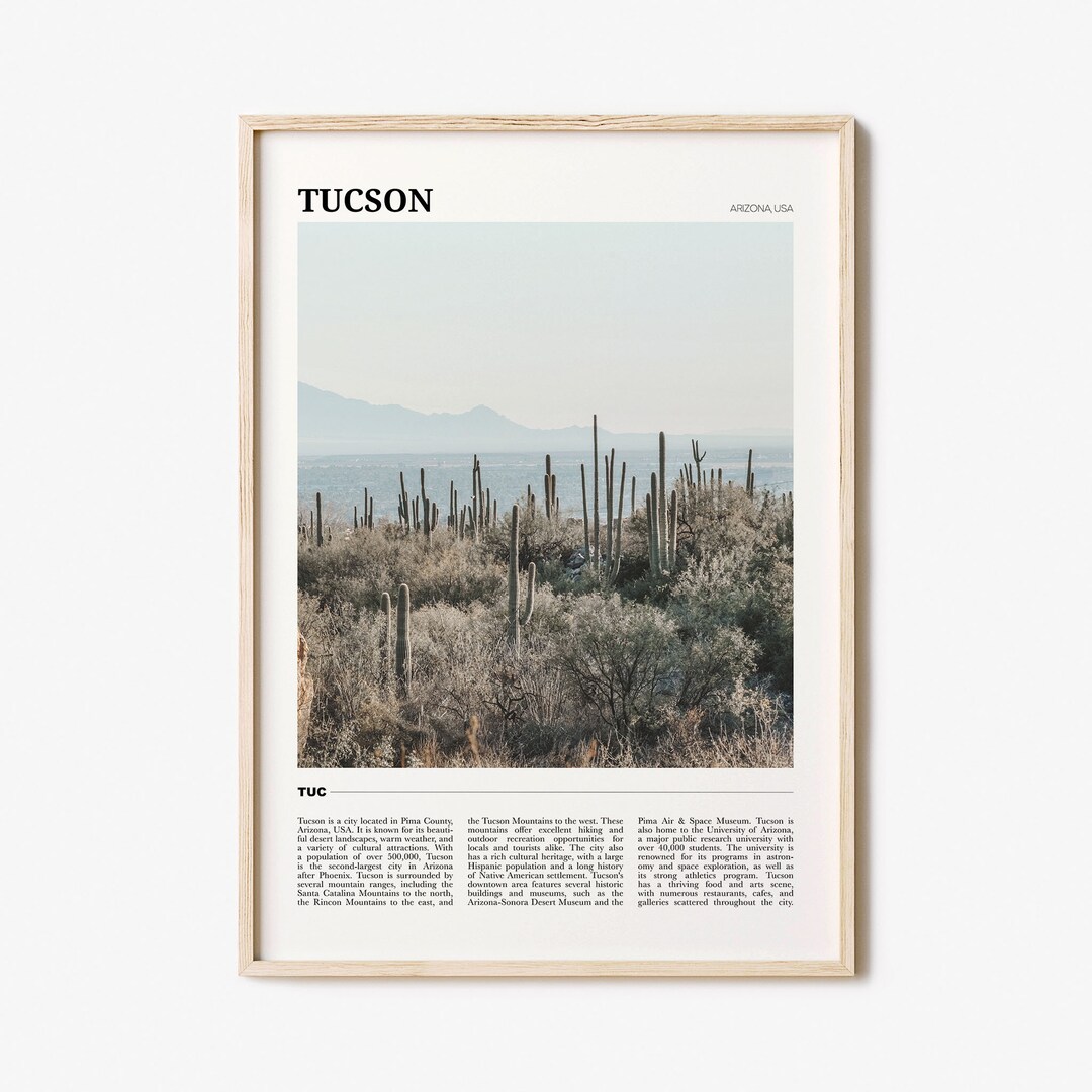 Tucson Travel Poster No 1, Tucson Wall Art, Tucson Poster Print, Tucson ...