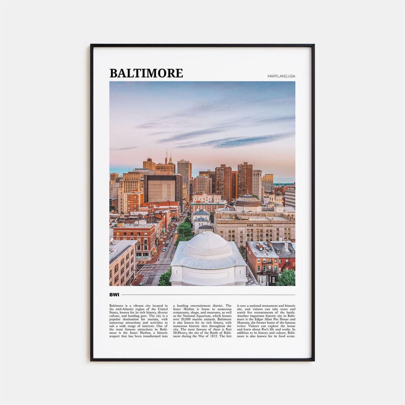 Baltimore Travel Poster - Etsy