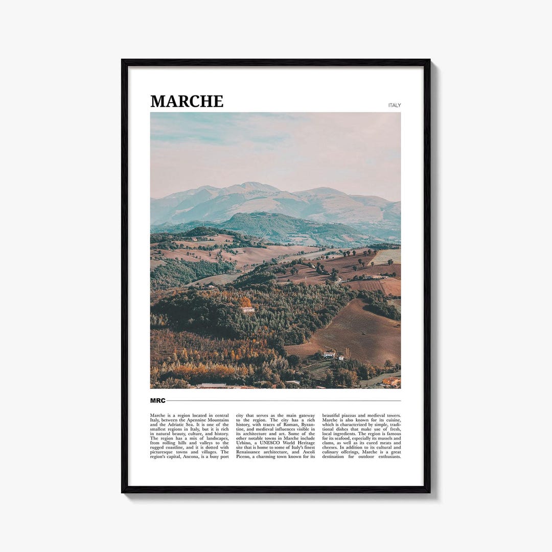 Marche Travel Poster, Marche Wall Art, Marche Poster Print, Marche ...