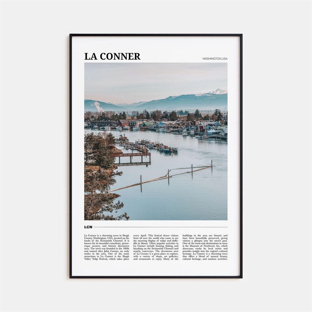 La Conner Travel Poster, La Conner Wall Art, La Conner Poster Print, La ...