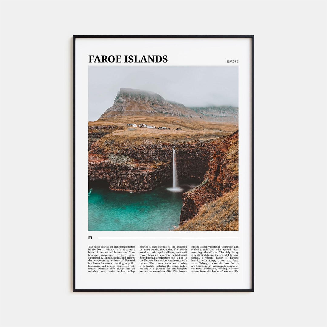 Faroe Islands Travel Poster, Faroe Islands Wall Art, Faroe Islands ...