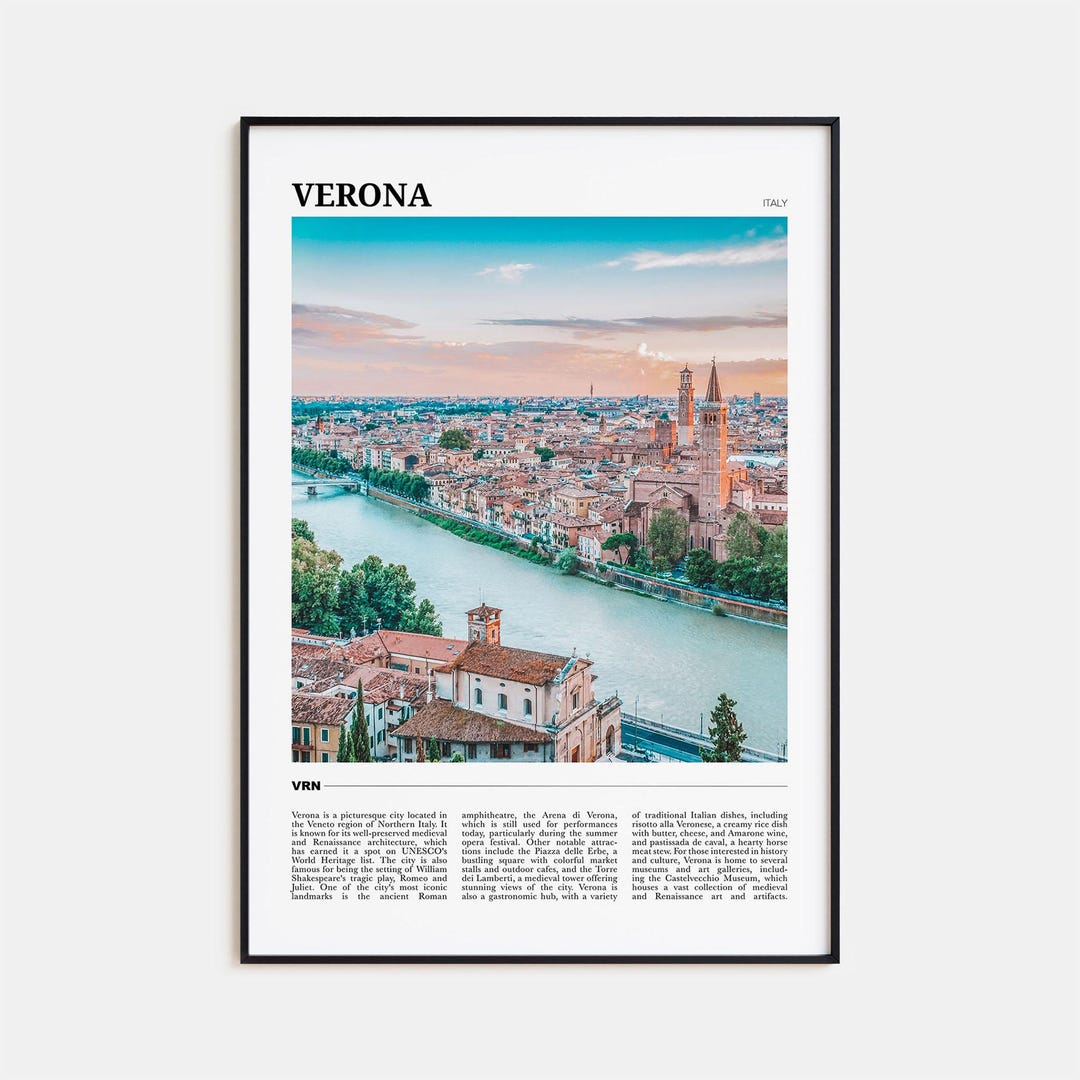 Verona Travel Poster, Verona Wall Art, Verona Poster Print, Verona ...