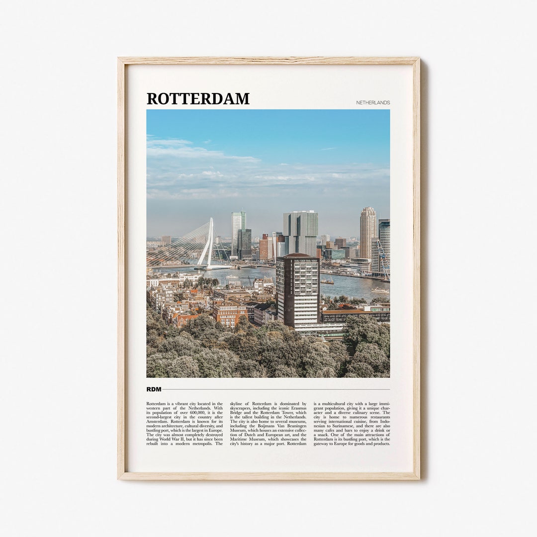 Rotterdam Travel Poster, Rotterdam Wall Art, Rotterdam Poster Print ...