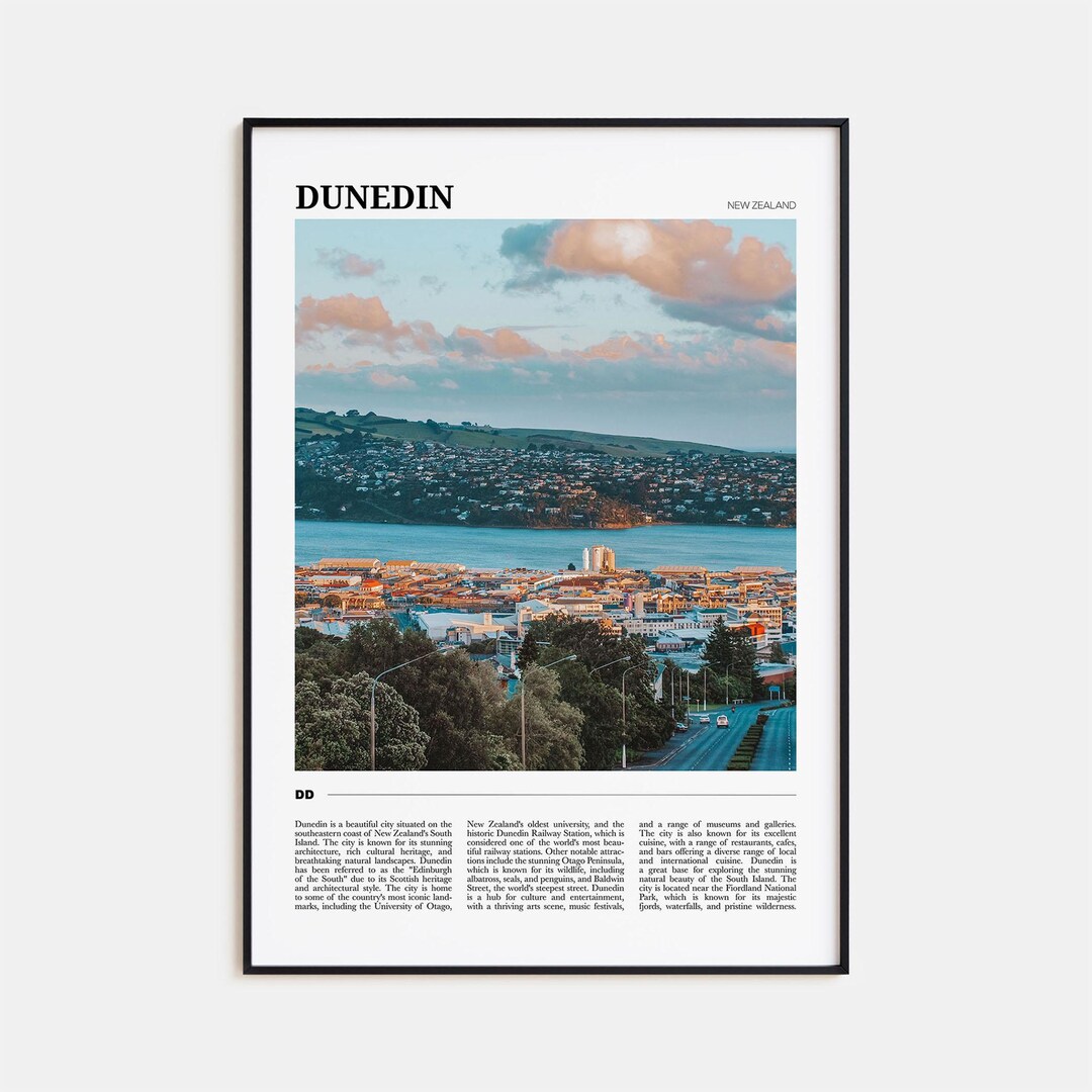 Dunedin Travel Poster No 1, Dunedin Wall Art, Dunedin Poster Print ...
