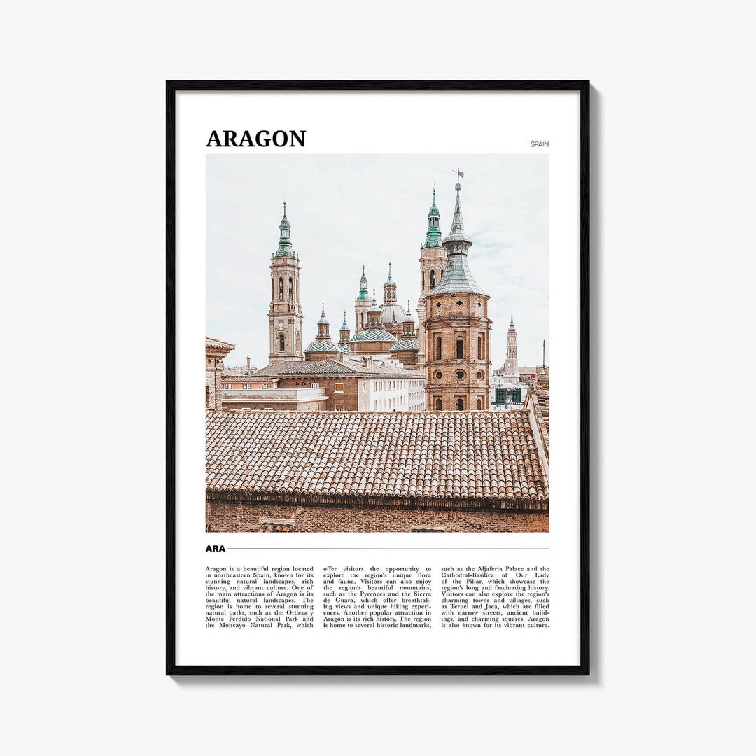 Aragon Travel Poster, Aragon Wall Art, Aragon Poster Print, Aragon ...