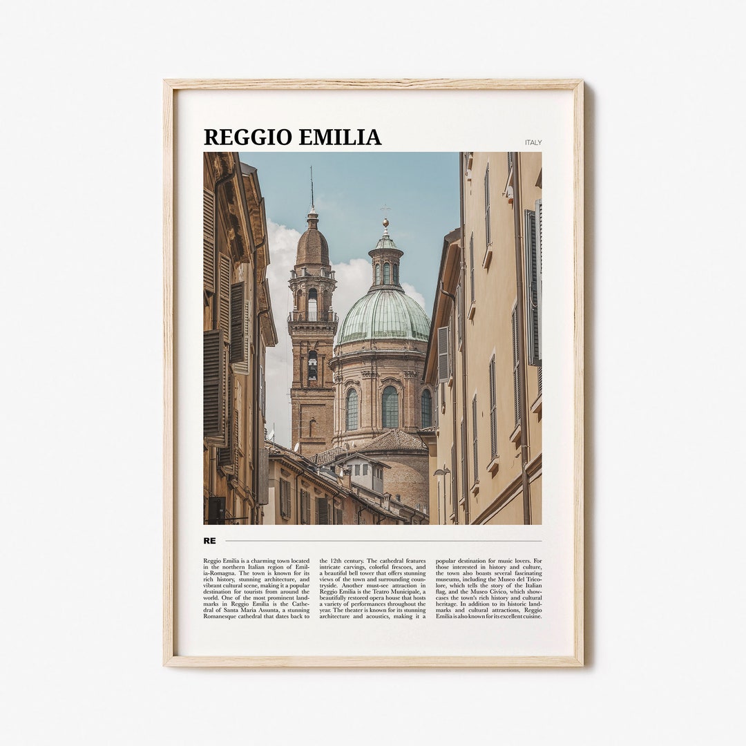 Reggio Emilia Travel Poster, Reggio Emilia Wall Art, Reggio Emilia ...
