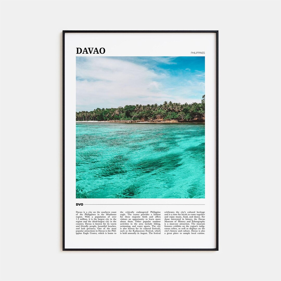Davao Travel Poster, Davao Wall Art, Davao Poster Print, Davao Photo ...
