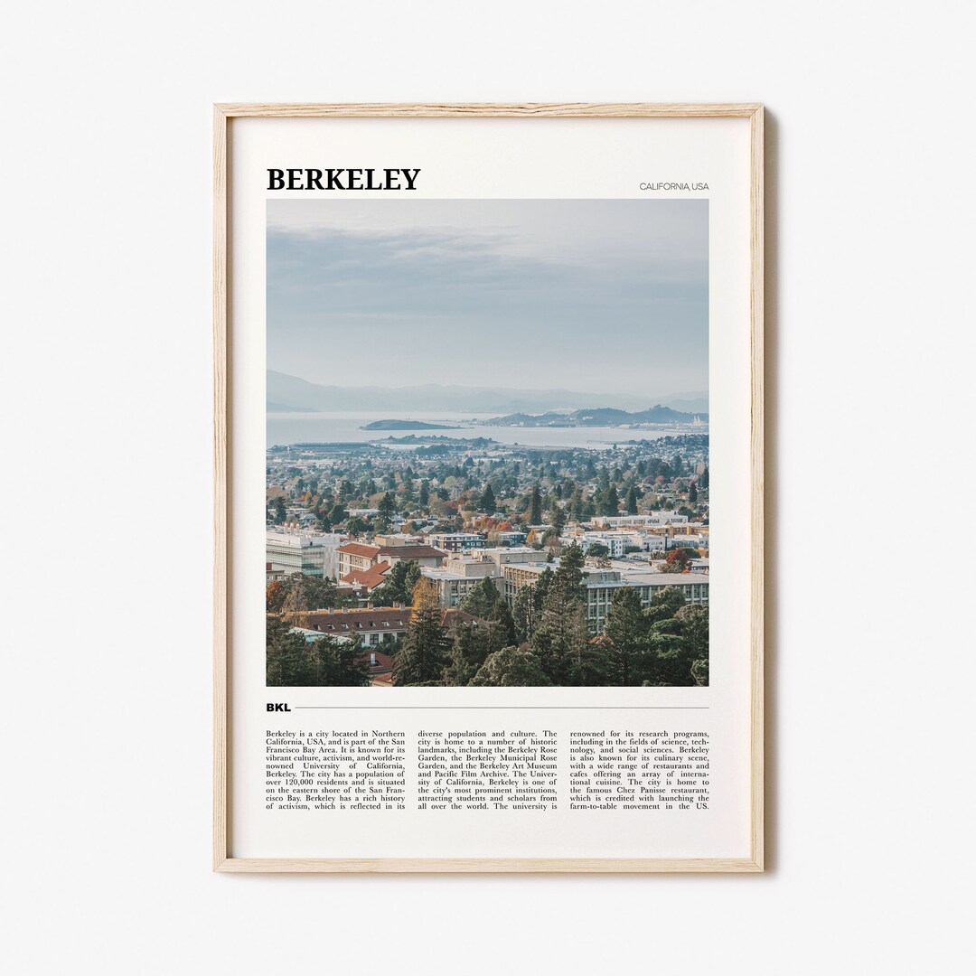 Berkeley Travel Poster, Berkeley Wall Art, Berkeley Poster Print ...