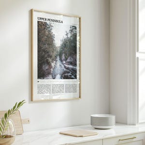 Upper Peninsula Travel Poster, Upper Peninsula Wall Art, Upper ...