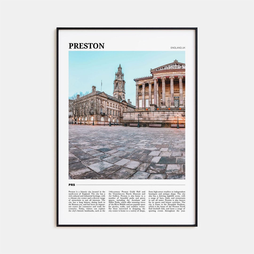 Preston Travel Poster, Preston Wall Art, Preston Poster Print, Preston ...