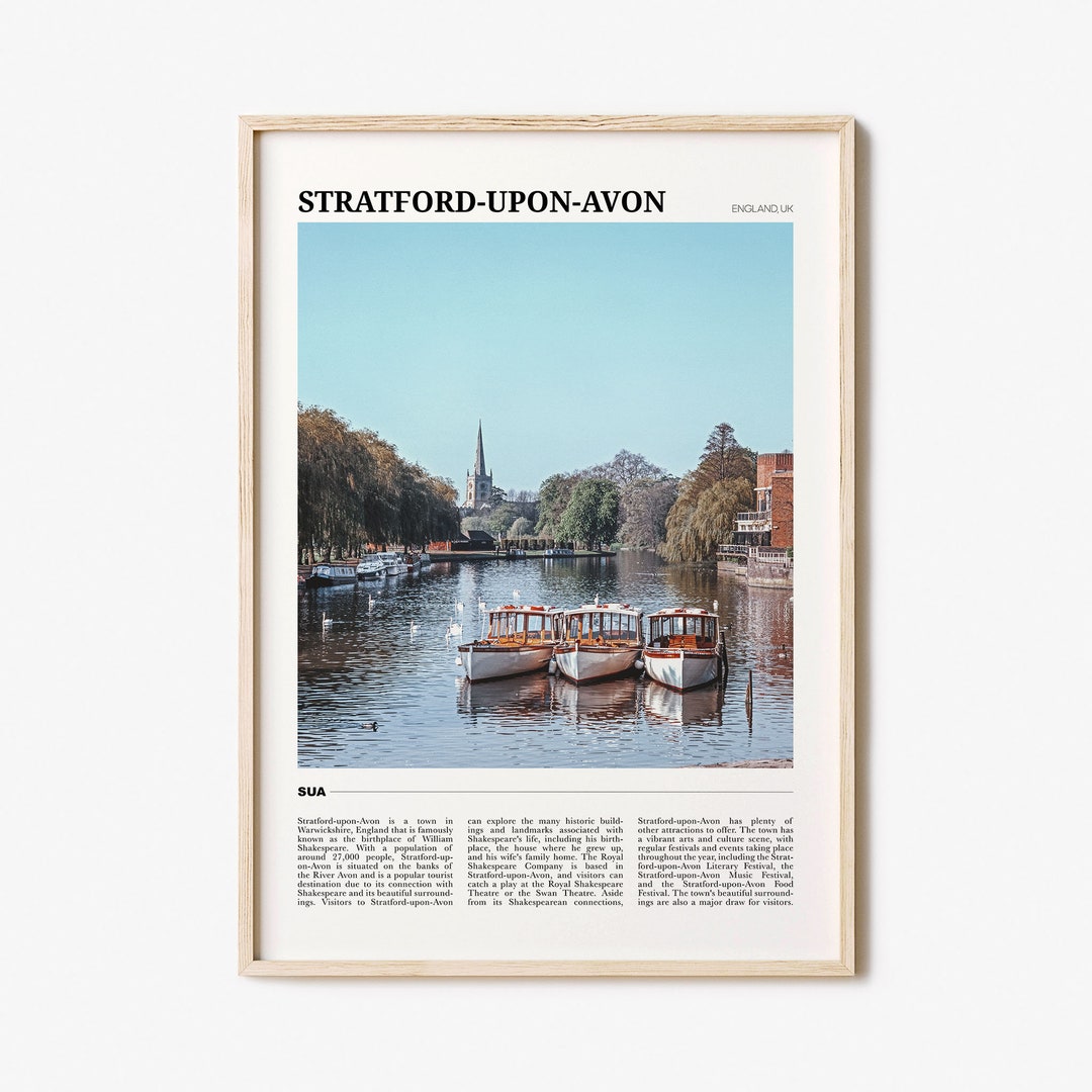 Stratford-upon-avon Travel Poster, Stratford-upon-avon Wall Art ...