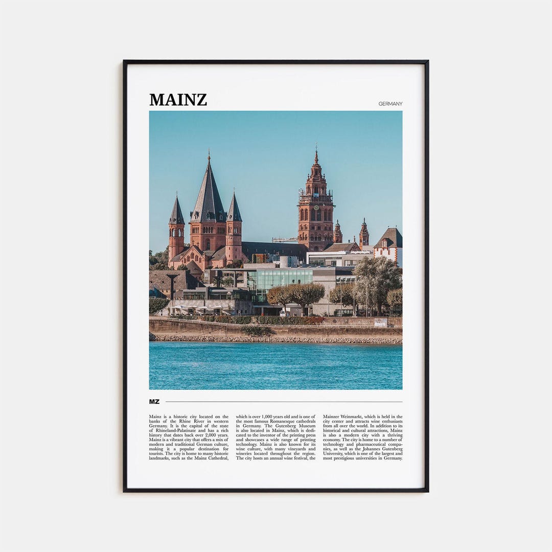 Mainz Travel Poster, Mainz Wall Art, Mainz Poster Print, Mainz Photo ...