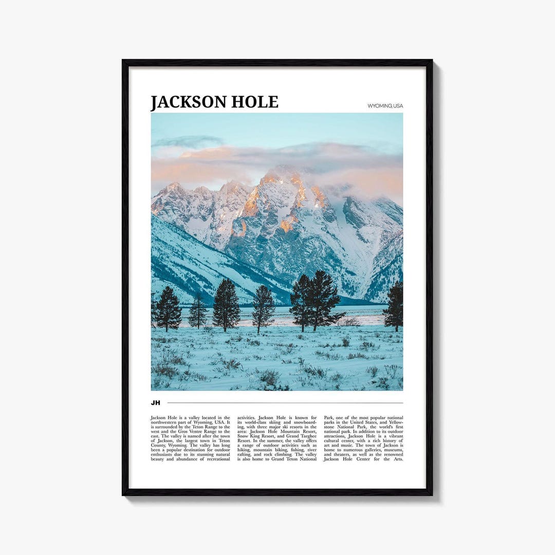 Jackson Hole Poster Print, Wyoming Photo, Grand Teton Wall Art ...