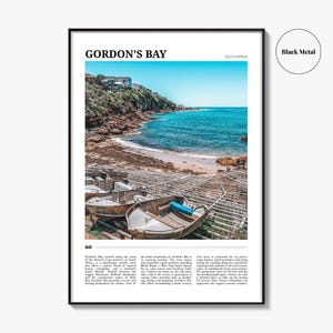 Gordons Bay Travel Poster, Gordon’s Bay Wall Art, Gordon’s Bay Poster ...