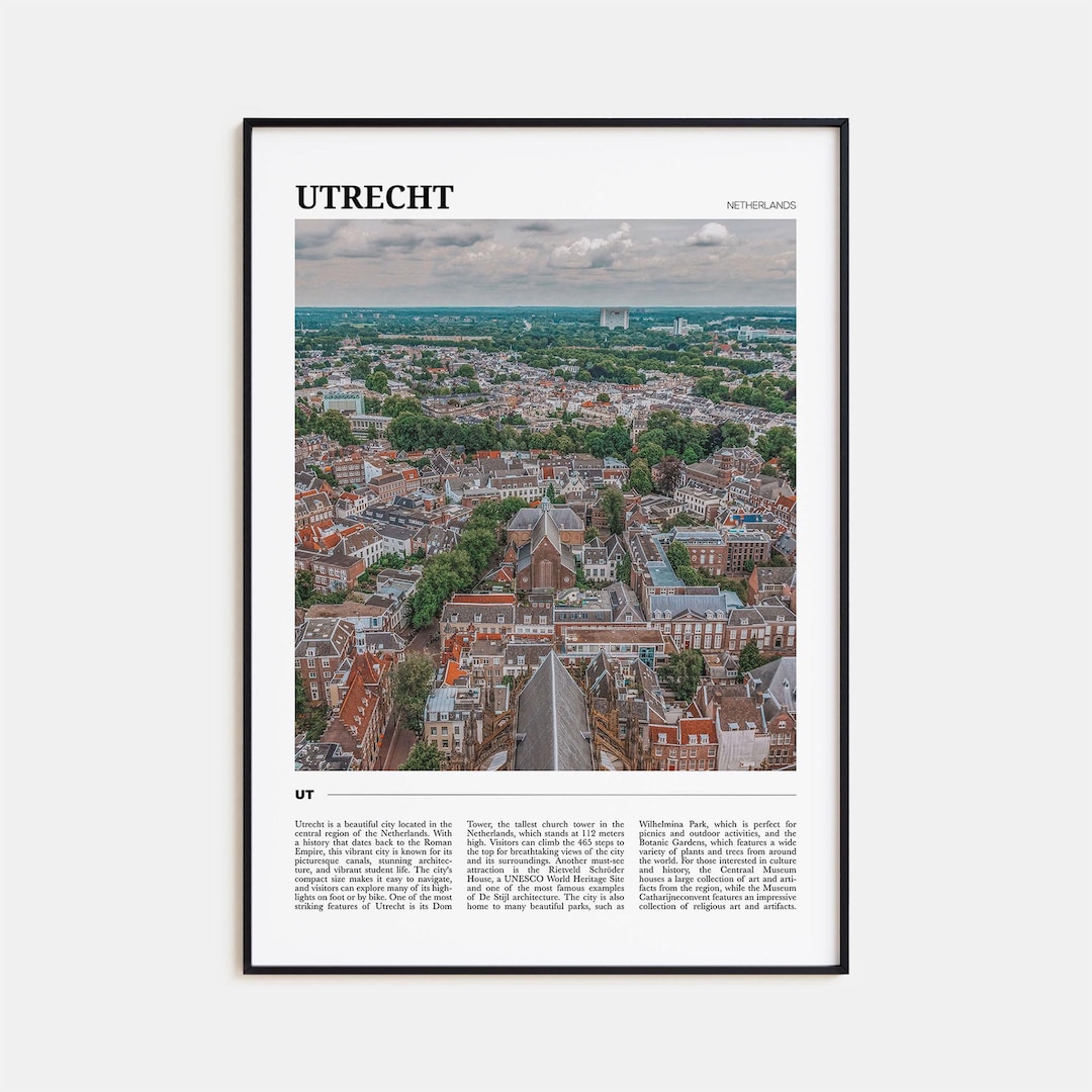 Utrecht Travel Poster, Utrecht Wall Art, Utrecht Poster Print, Utrecht ...