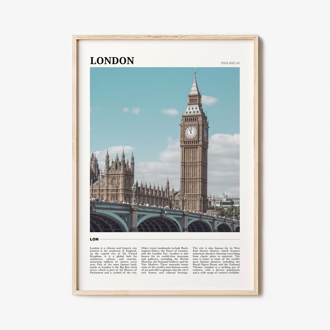 London Travel Poster No 2, London Wall Art, London Poster Print, London ...