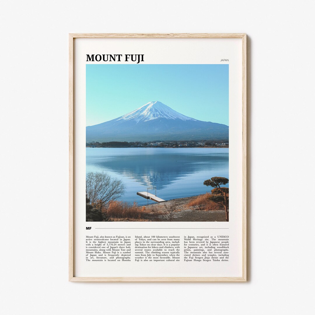 Mount Fuji Travel Poster, Mount Fuji Wall Art, Mount Fuji Poster Print ...