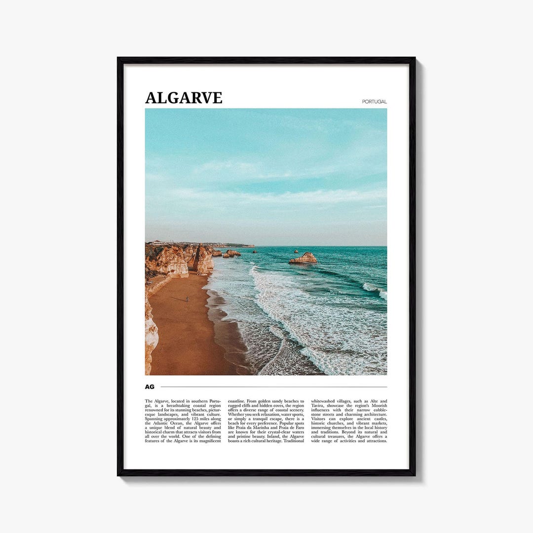 Algarve Travel Poster, Algarve Wall Art, Algarve Poster Print, Algarve ...
