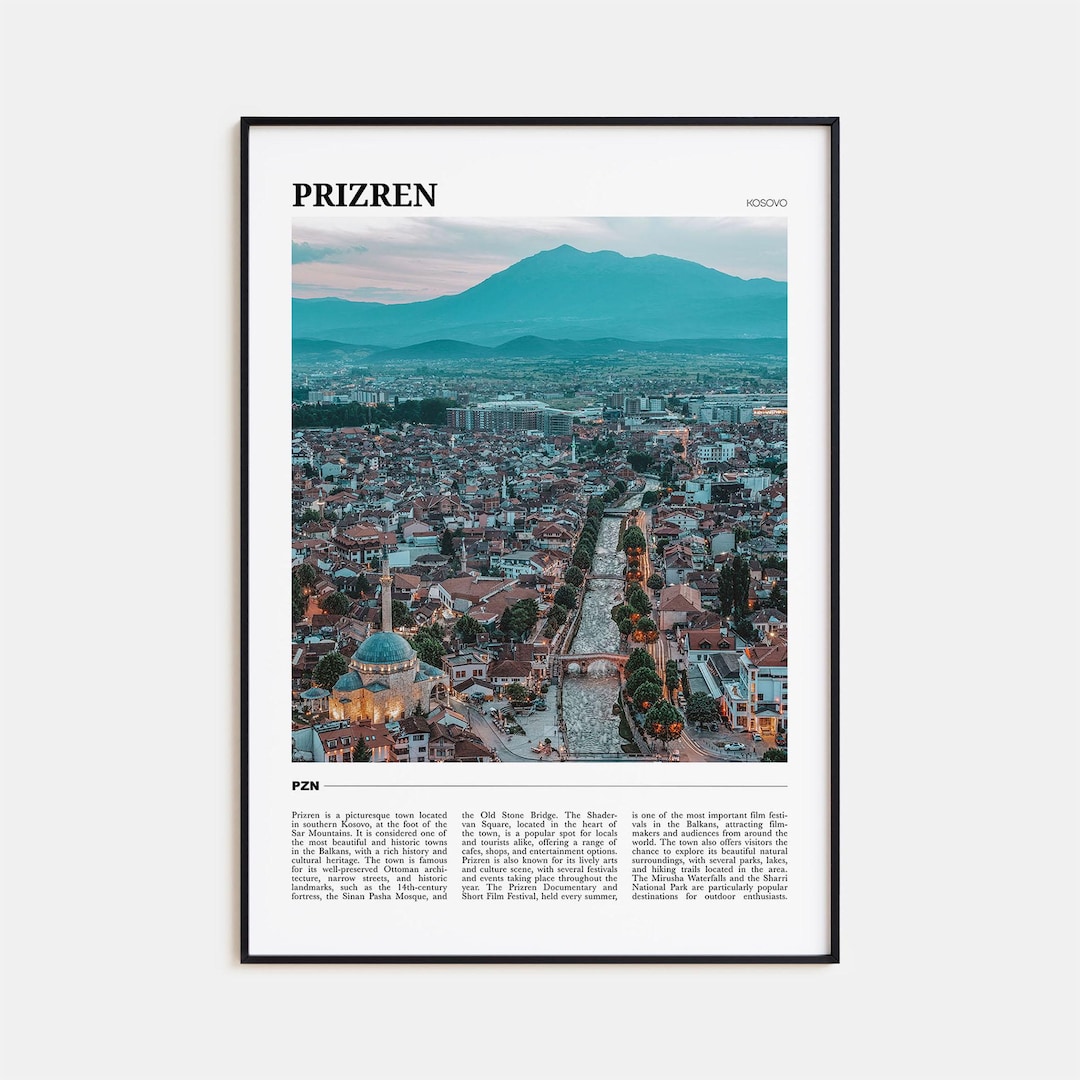 Prizren Travel Poster No 2, Prizren Wall Art, Prizren Poster Print ...