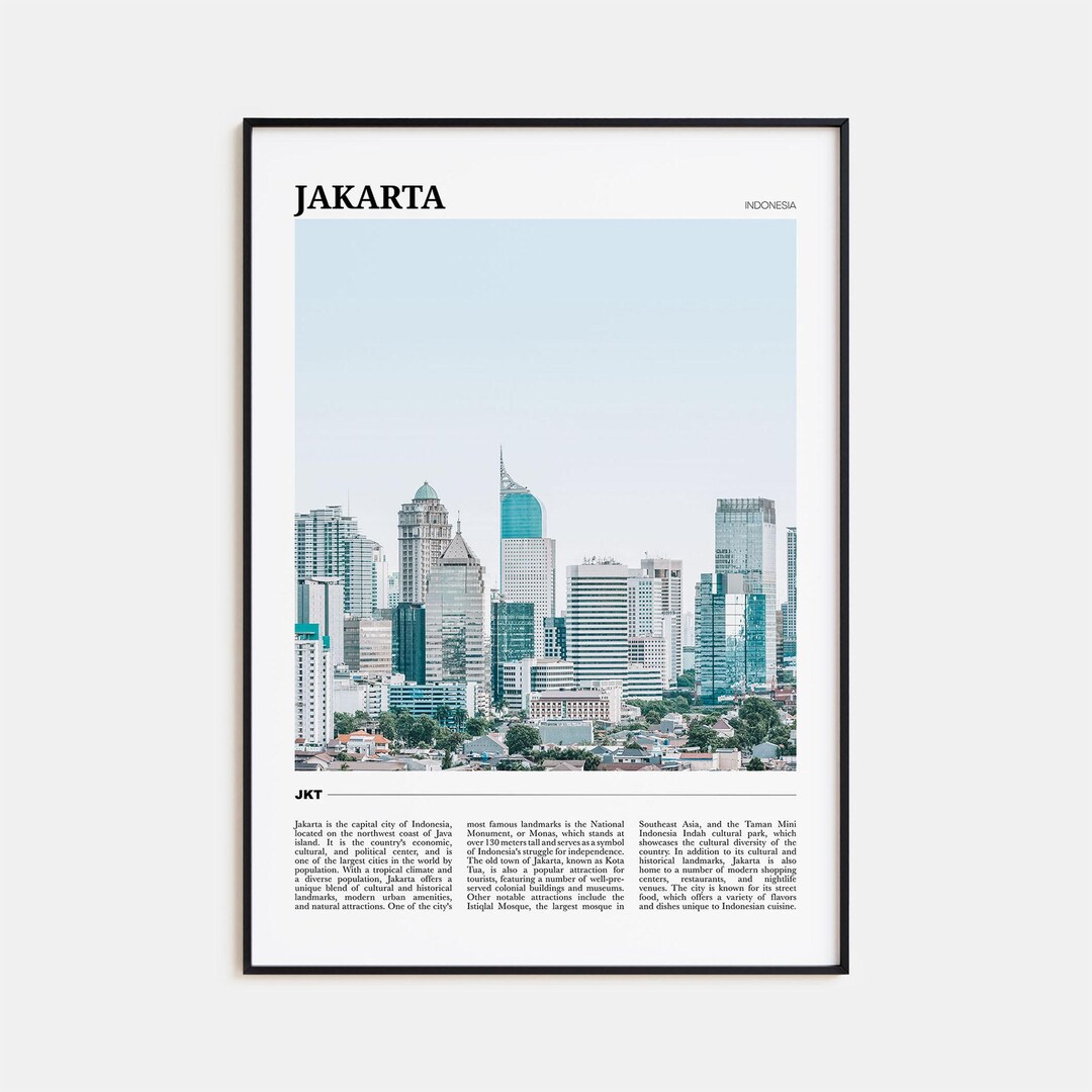 Jakarta Travel Poster, Jakarta Wall Art, Jakarta Poster Print, Jakarta ...