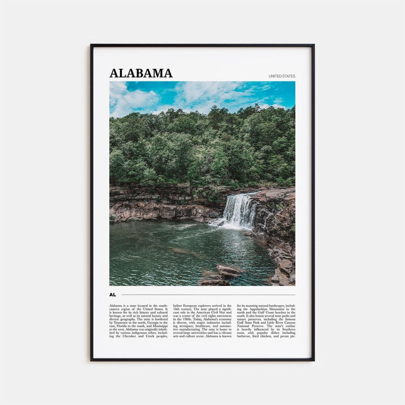 Alabama Poster - Etsy
