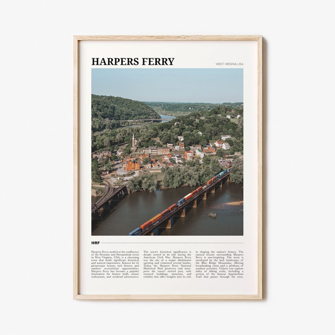 Harpers Ferry Travel Poster, Harpers Ferry Wall Art, Harpers Ferry ...