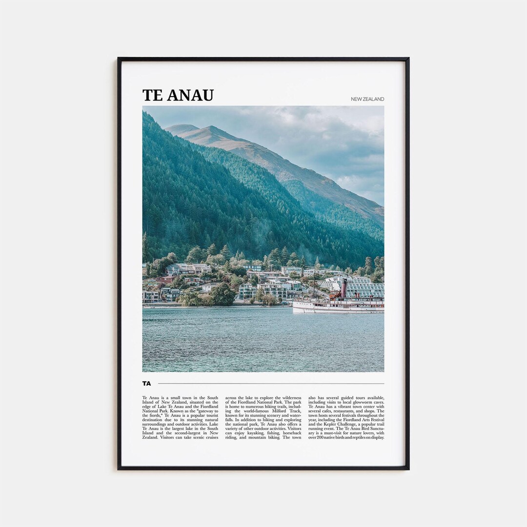 Te Anau Travel Poster, Te Anau Wall Art, Te Anau Poster Print, Te Anau ...