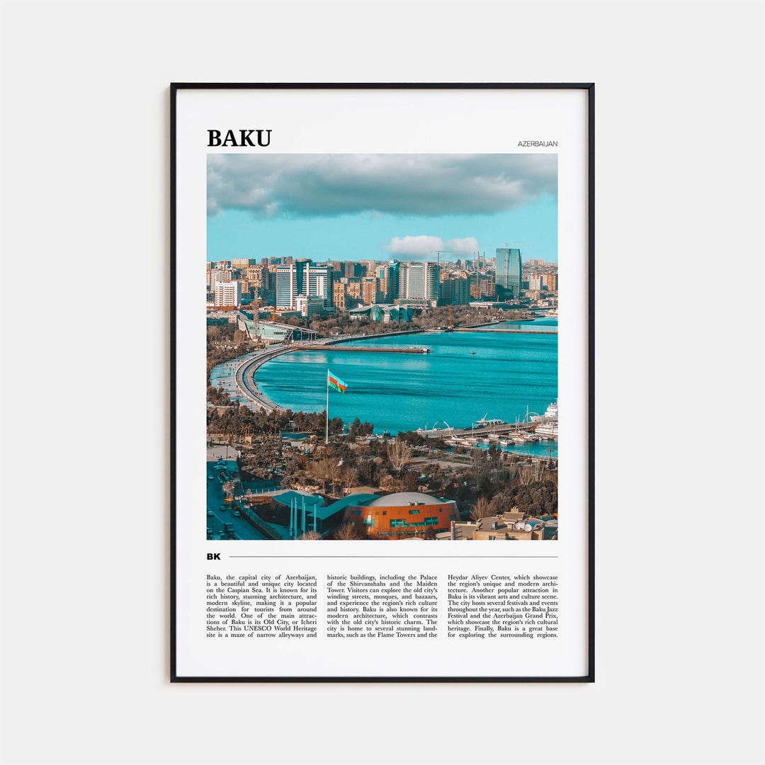Baku Travel Poster, Baku Wall Art, Baku Poster Print, Baku Photo, Baku ...