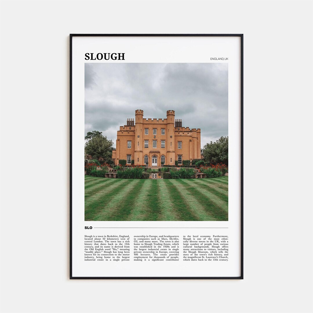Slough Travel Poster, Slough Wall Art, Slough Poster Print, Slough ...