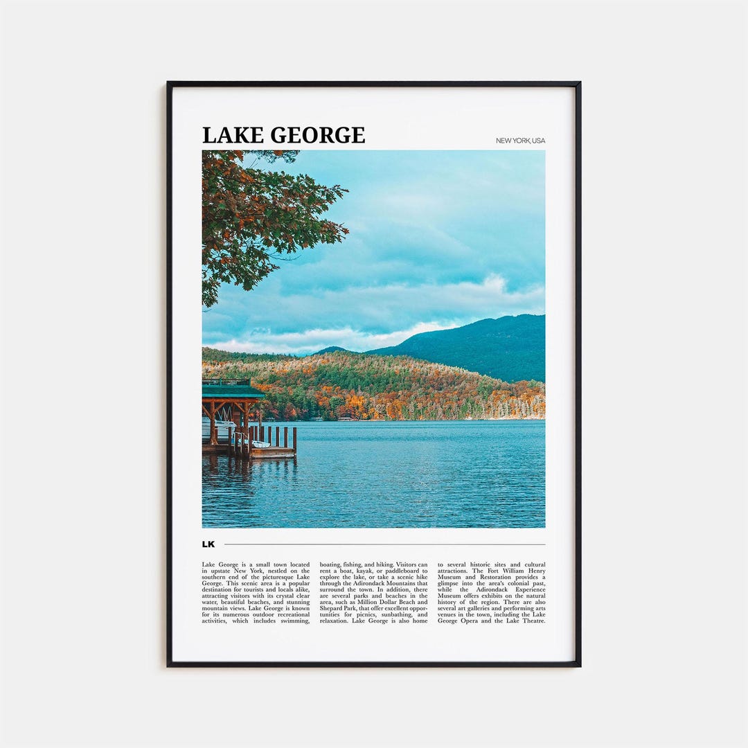 Lake George Travel Poster, Lake George Wall Art, Lake George Poster ...