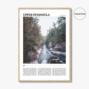 Upper Peninsula Travel Poster, Upper Peninsula Wall Art, Upper ...