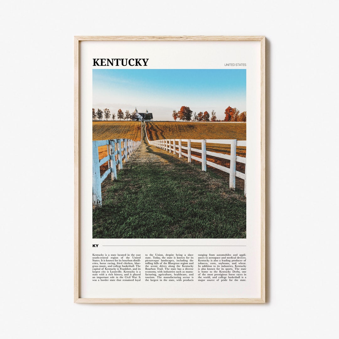 Kentucky Travel Poster, Kentucky Wall Art, Kentucky Poster Print ...