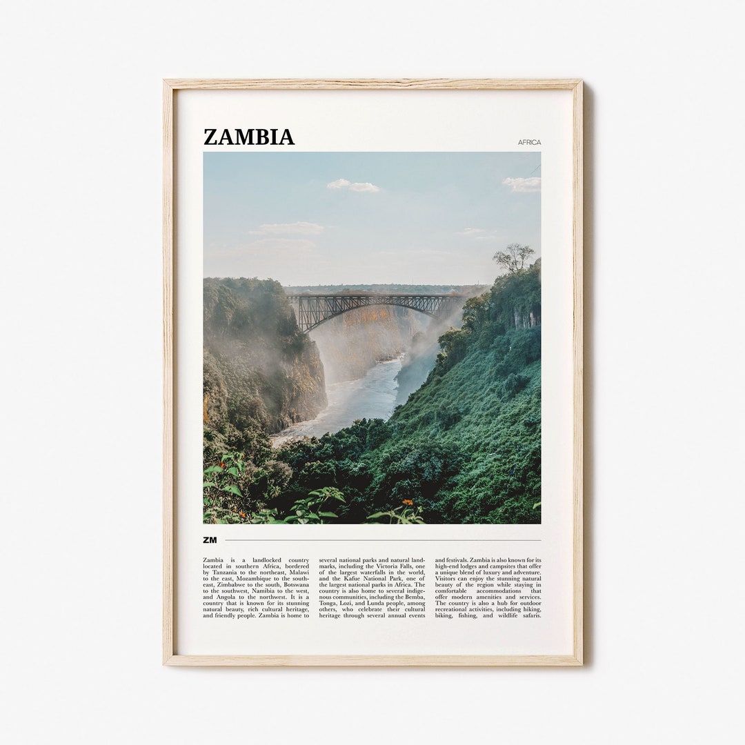Zambia Travel Poster, Zambia Wall Art, Zambia Poster Print, Zambia ...