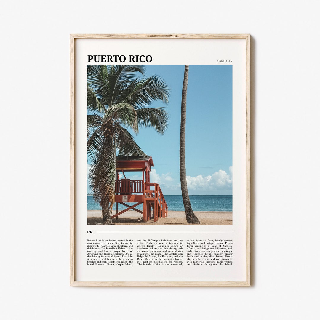 Puerto Rico Travel Poster, Puerto Rico Wall Art, Puerto Rico Poster ...