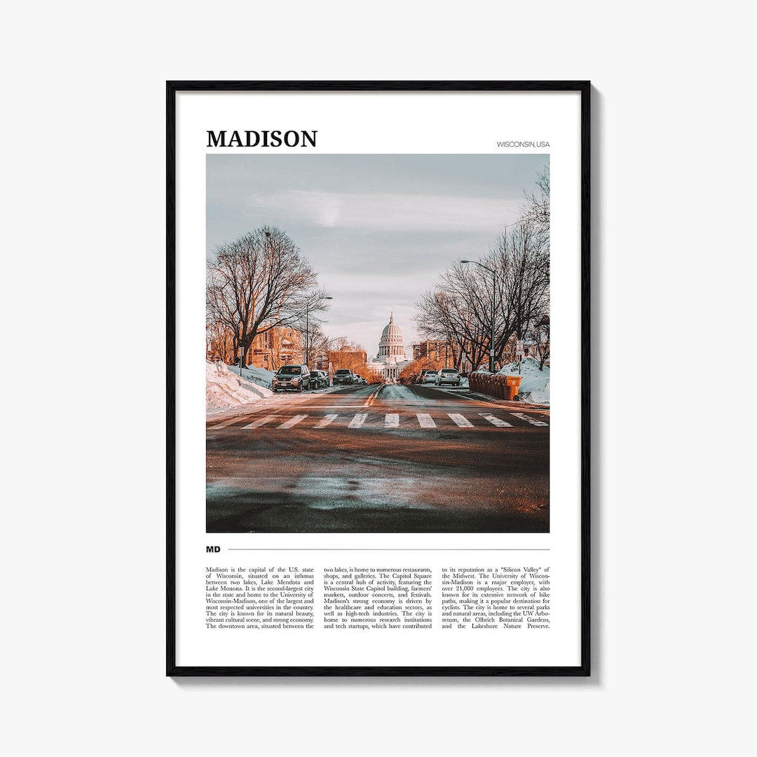 Madison Travel Poster, Madison Wall Art, Madison Poster Print, Madison ...