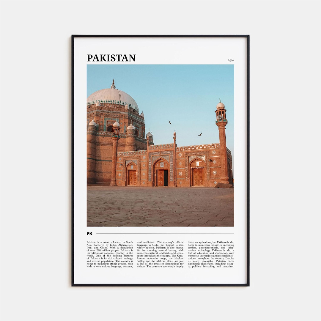 Pakistan Travel Poster, Pakistan Wall Art, Pakistan Poster Print ...