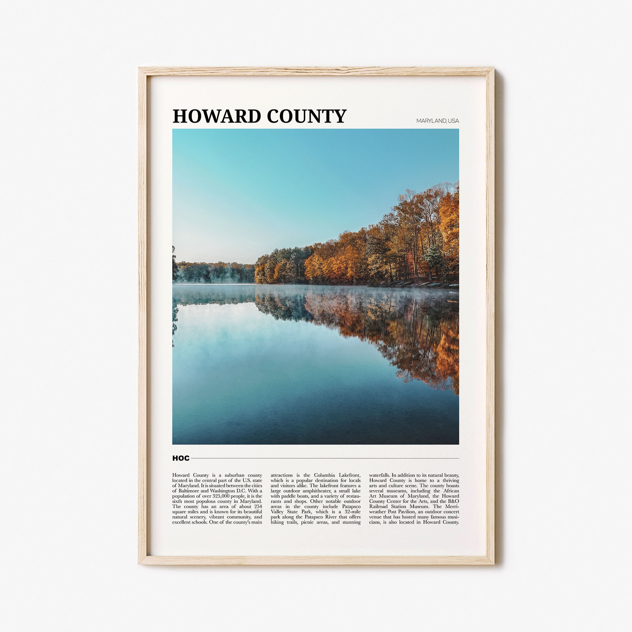 Howard County Travel Poster, Howard County Wall Art, Howard County ...