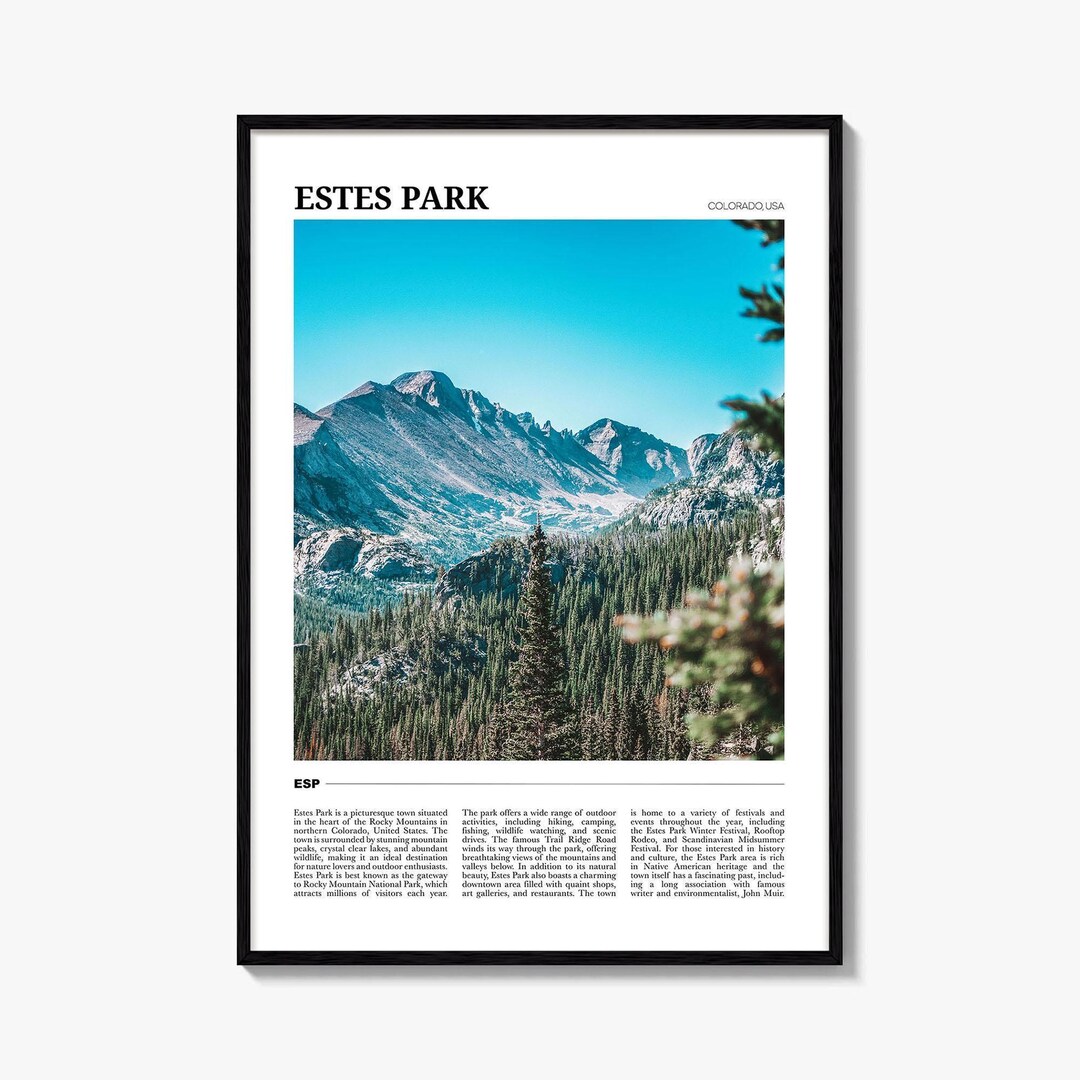 Estes Park Poster Print, Colorado Photo, RMNP Wall Art, USA Travel ...