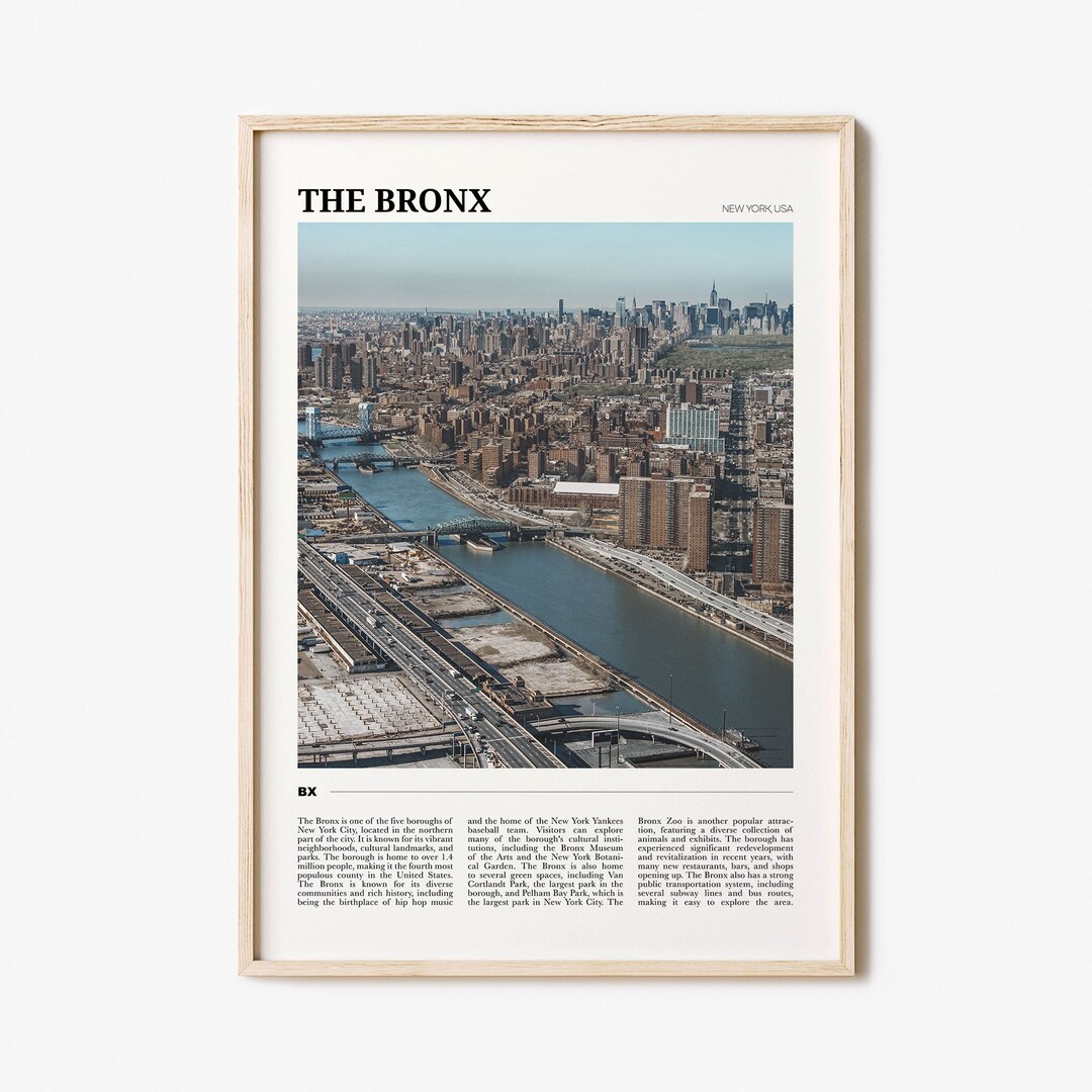 The Bronx Travel Poster No 2 the Bronx Wall Art the Bronx - Etsy