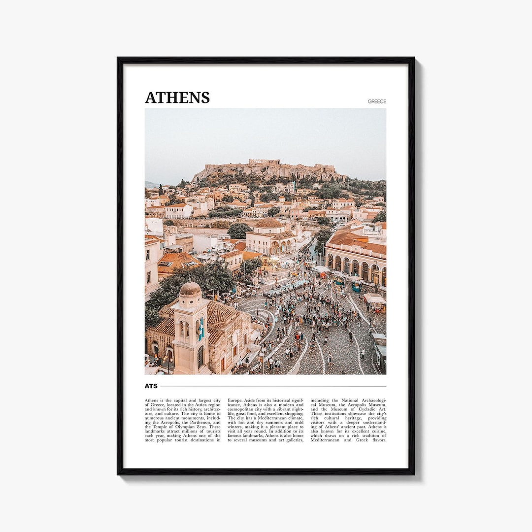 Athens Greece Poster Print, Attica Photo, Acropolis Wall Art, Parthenon ...