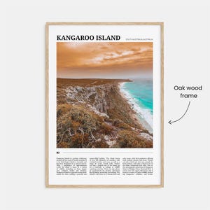 Kangaroo Island Travel Poster, Kangaroo Island Wall Art, Kangaroo ...